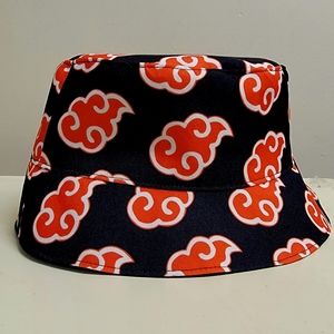 Accessories | Naruto Akatsuki Anime Red Clouds Bucket Cap Hat | Poshmark